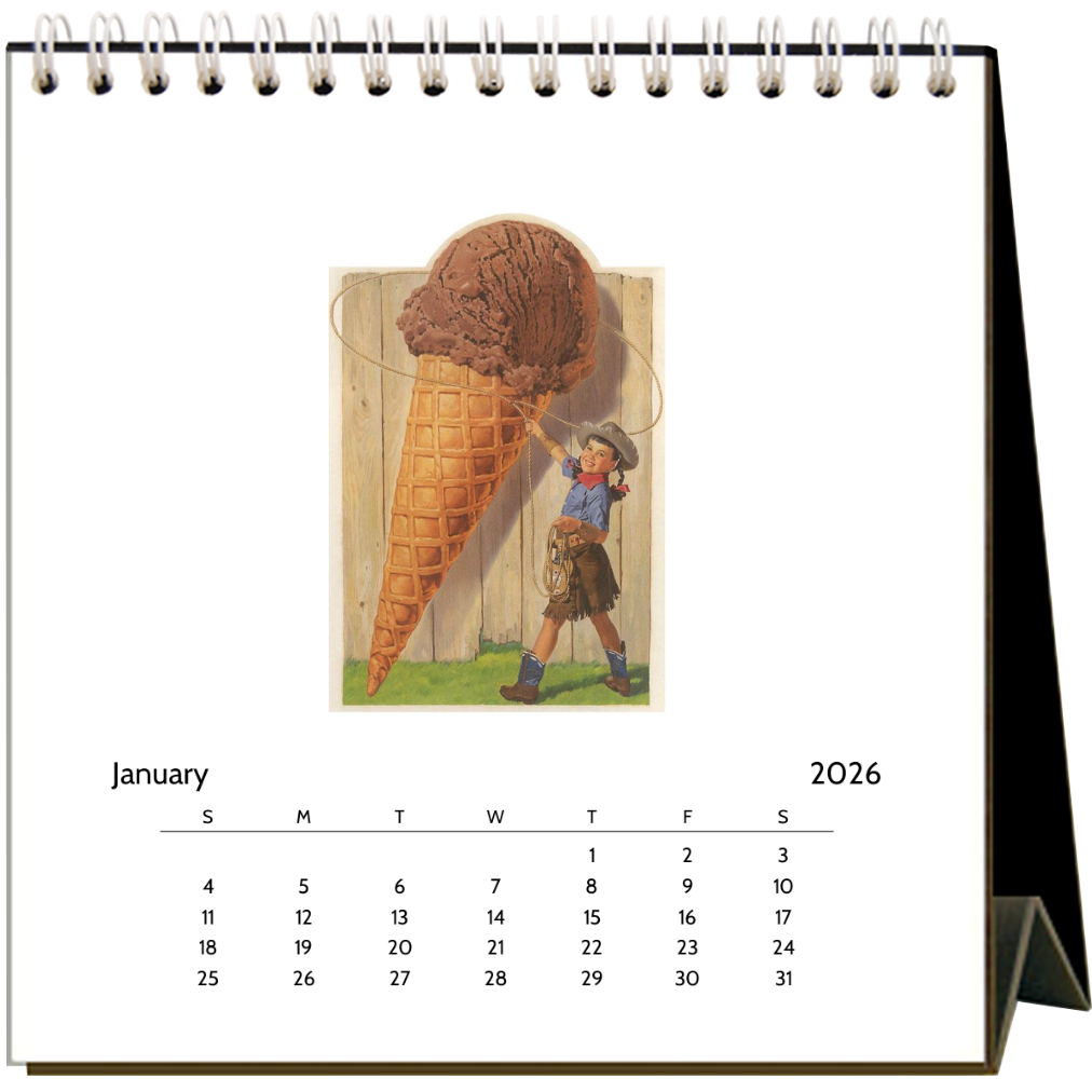 Ice Cream 2026 Desk Calendar – Found Image Retail