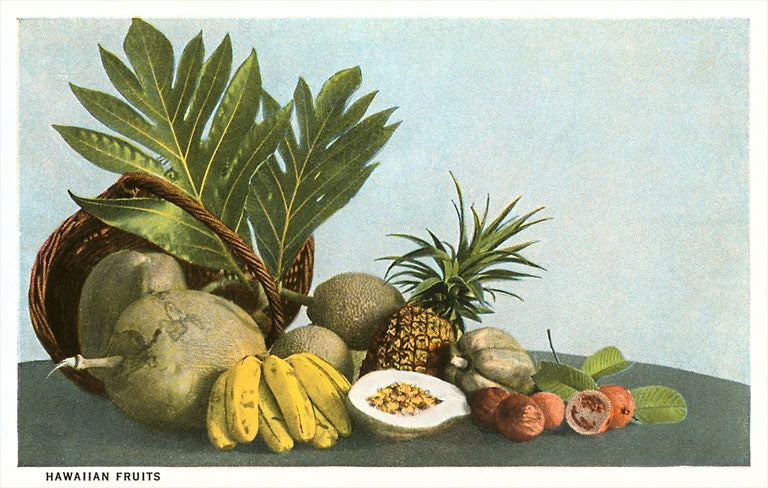Hawaiian Tropical Fruits Vintage Image, Hawaii HI-89 – Found Image Retail