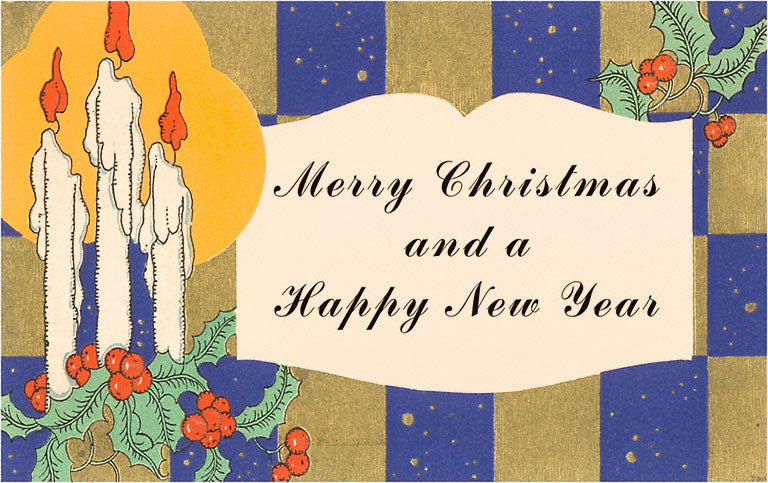 Merry Christmas and a Happy New Year, Candles Vintage Image, Merry ...