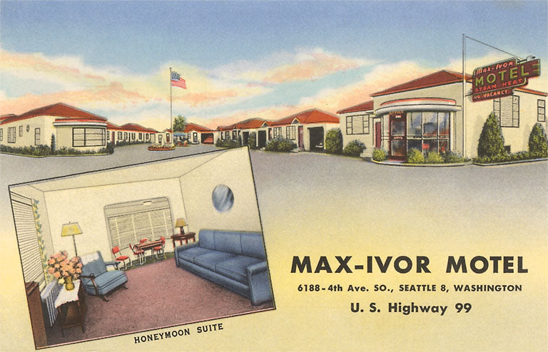 Max-Ivor Motel, Seattle, Washington Vintage Image, Vintage Motels VM ...
